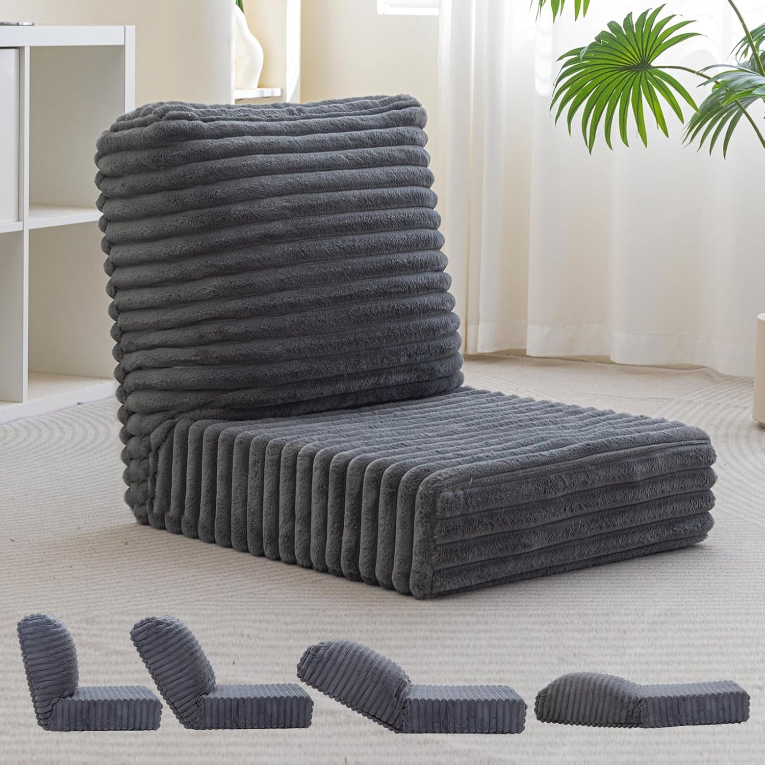 Floor Chair with Adjustable Back Support, Gaming Floor Chairs, Folding ...