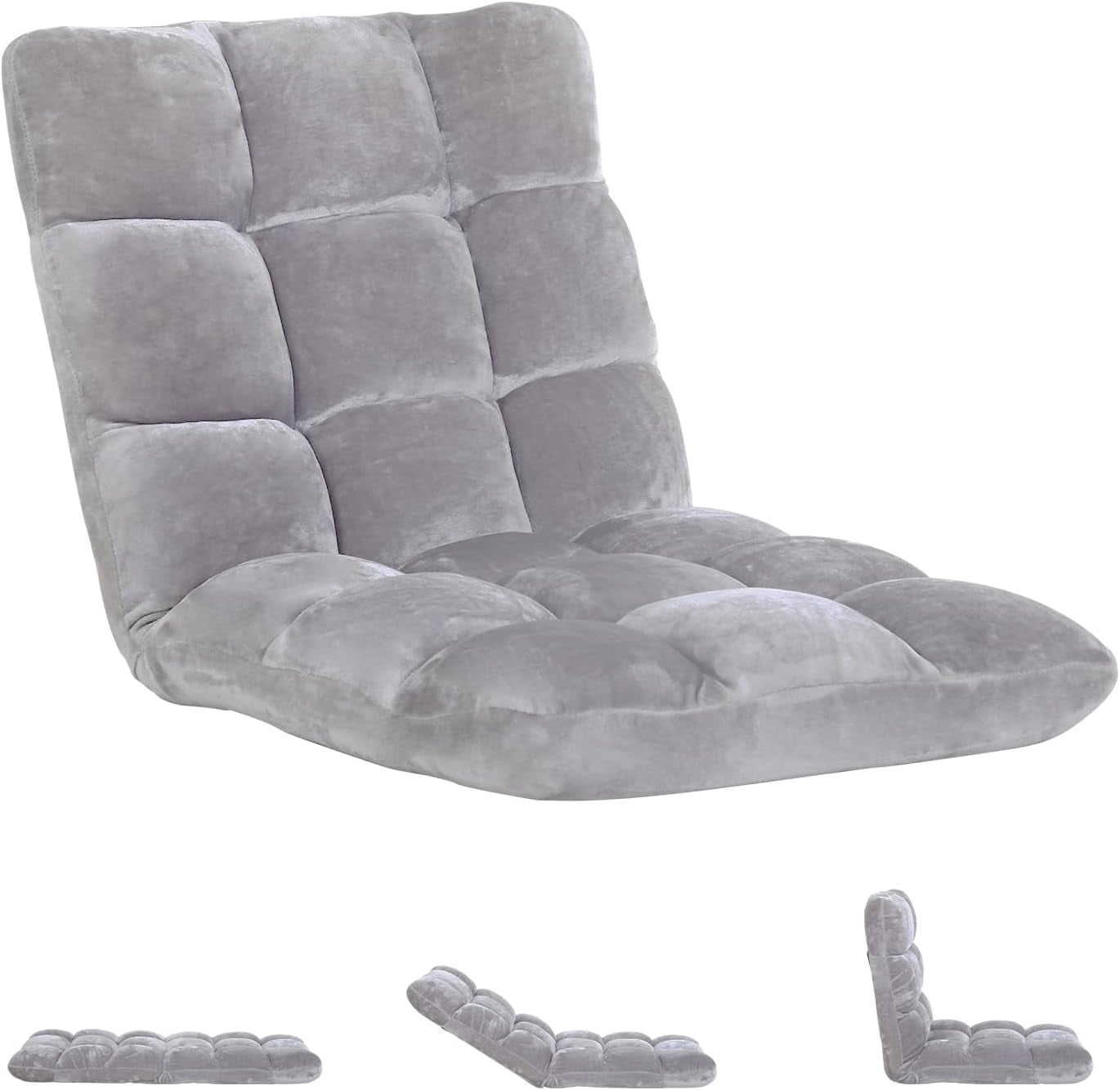 Floor Chair with Adjustable Back Support Multi-Angle Floor Seating ...