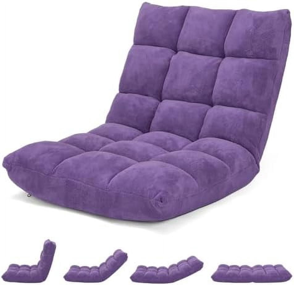 Floor Chair with Back Support, 14 Adjustable Positions, Padded Sleeper ...