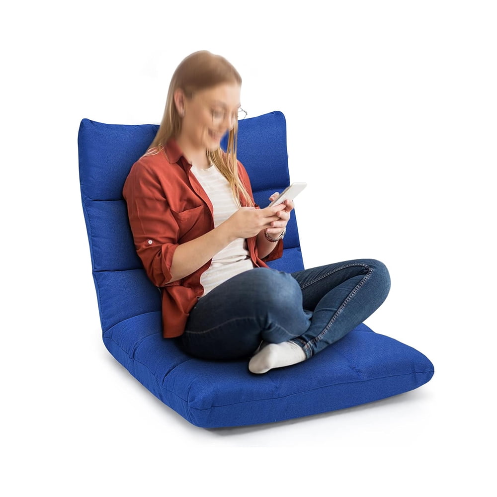 Floor Chair, Folding Gaming Chair with Alloy Steel Frame, Back Support ...