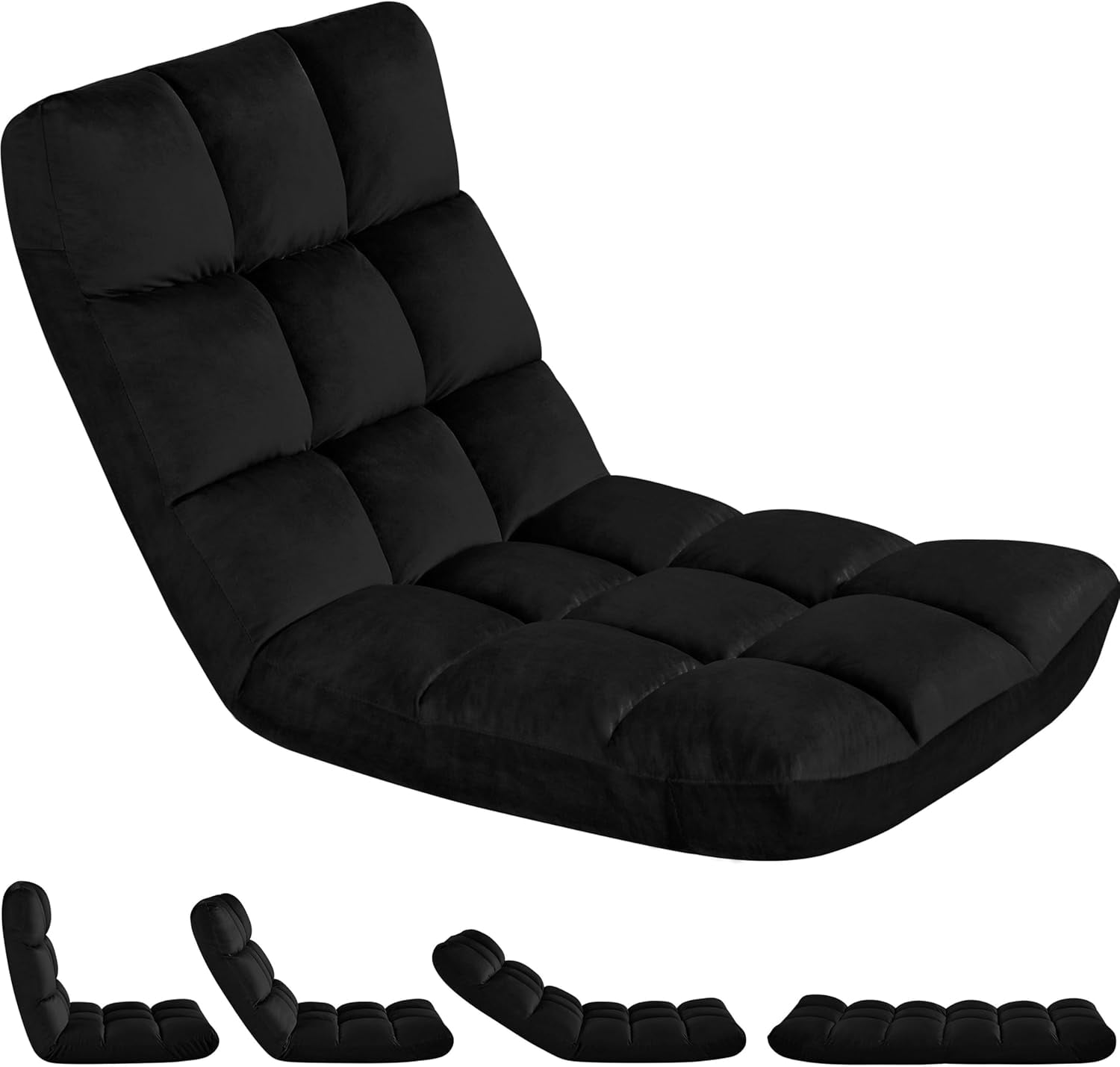 Floor Chair, Meditation Chair with Back Support Gaming Floor Lounger ...