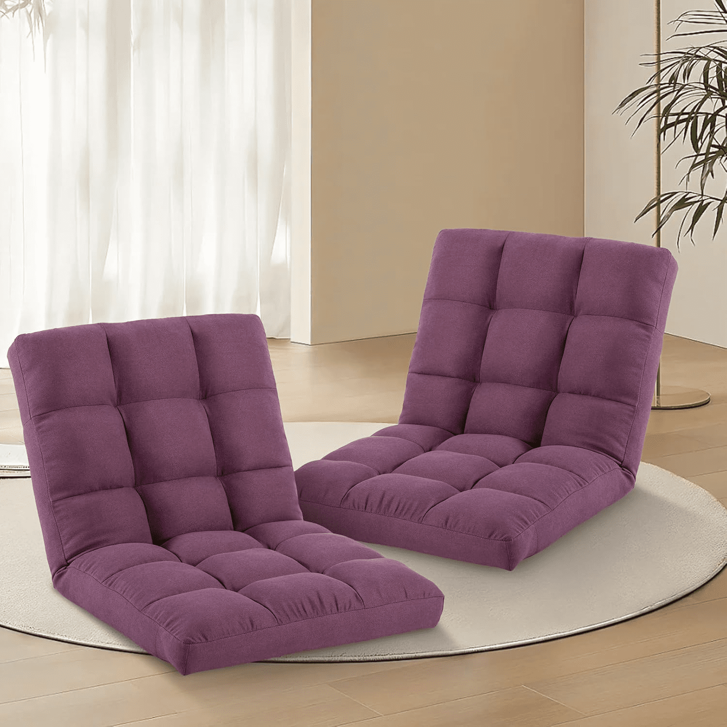 Floor Chair with Back Support with 6 Adjustable Position Padded Sleeper ...