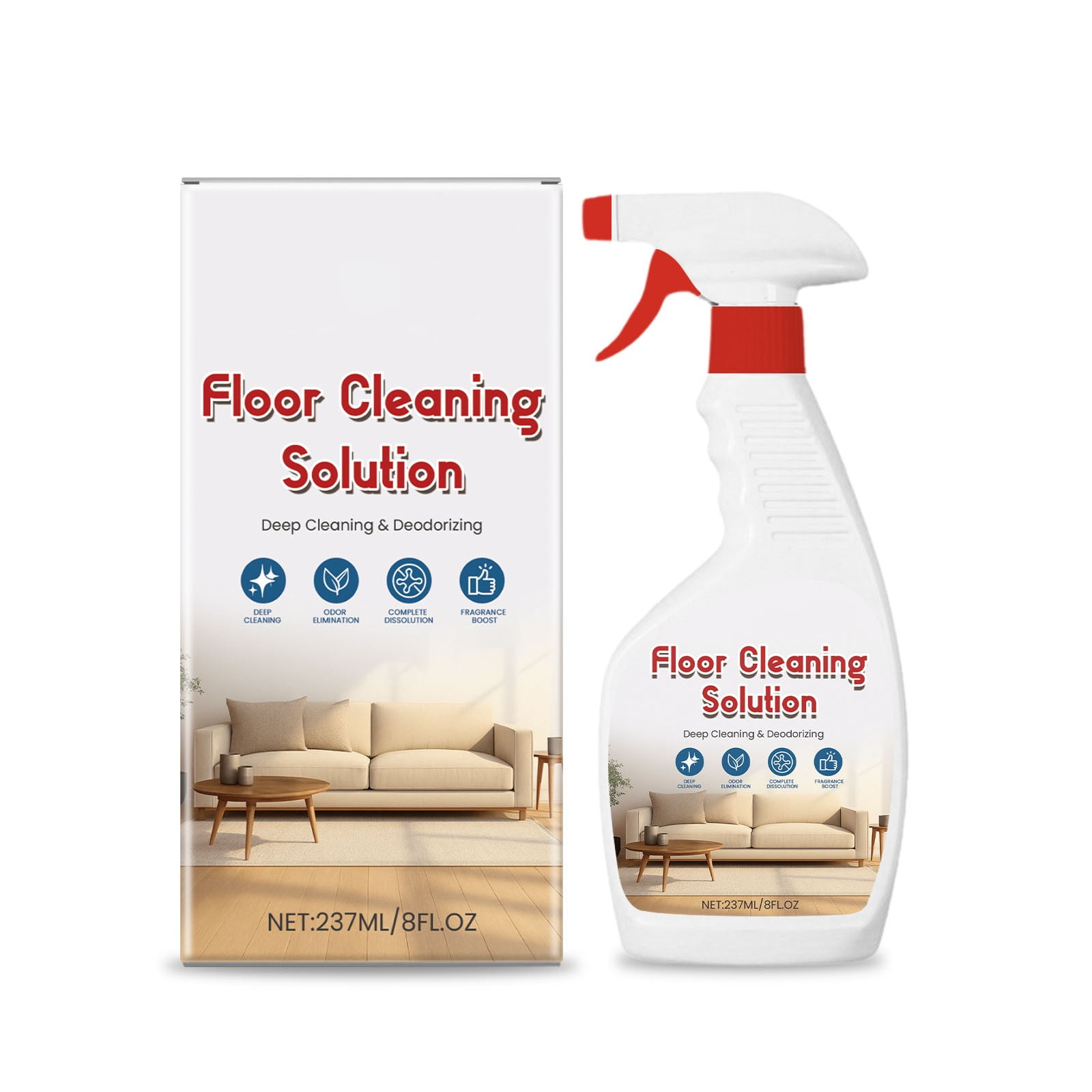Floor Cleaner Spray - 8 fl oz - Household Floor Cleaning Solution for ...