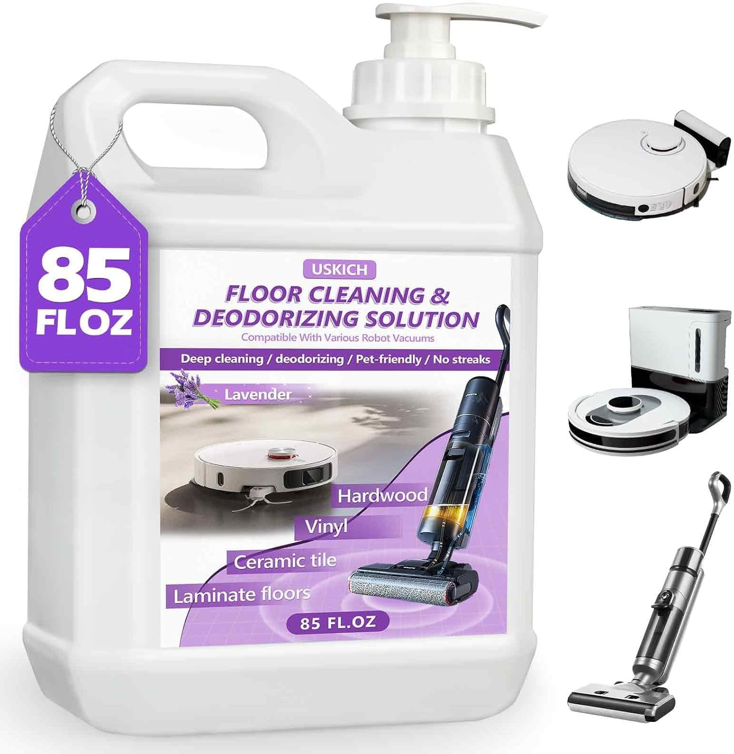 Floor Cleaning Solution- 85 FL OZ-Floor Cleaner for Mopping with ,Deep ...