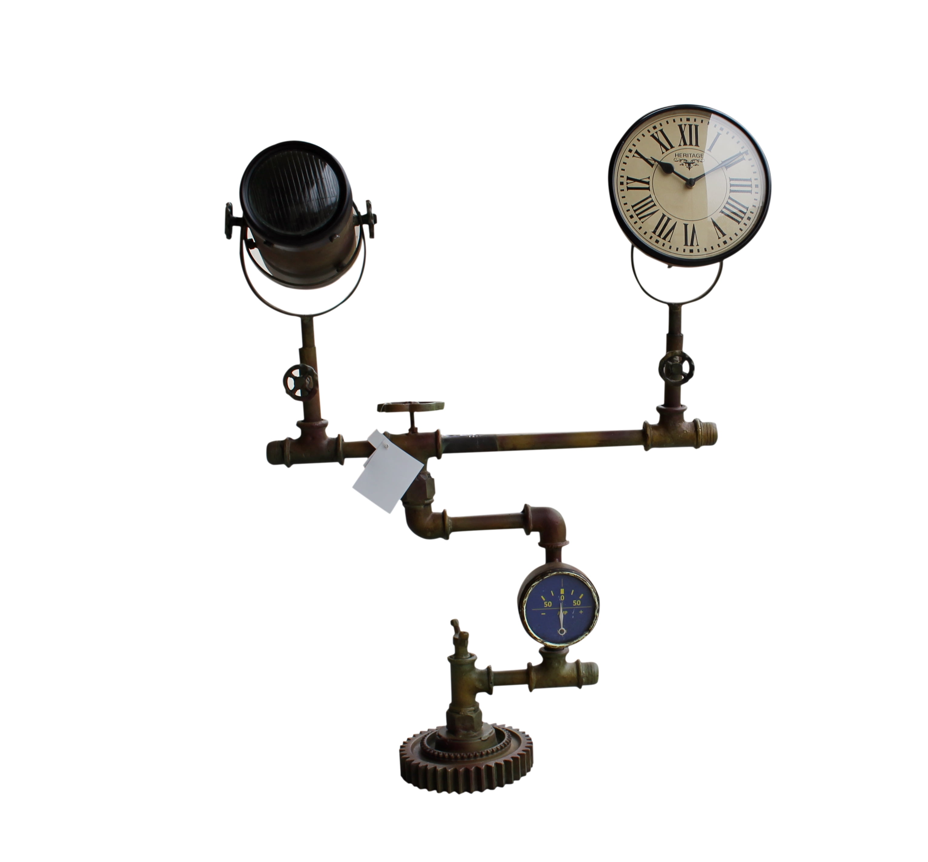 Floor Clock and Lamp made from Iron Water Pump - Walmart.com