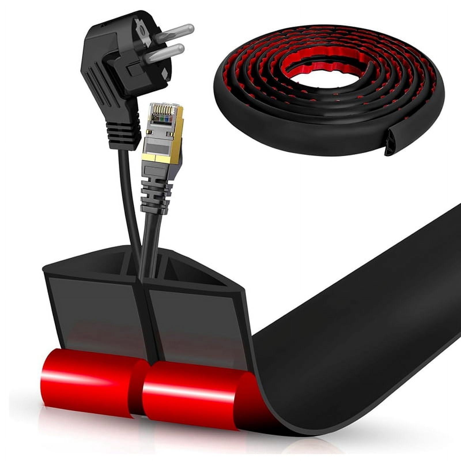 Floor Cord Cover Cable Cavity Self Adhesive Cord Hider Floor 10FT Floor ...