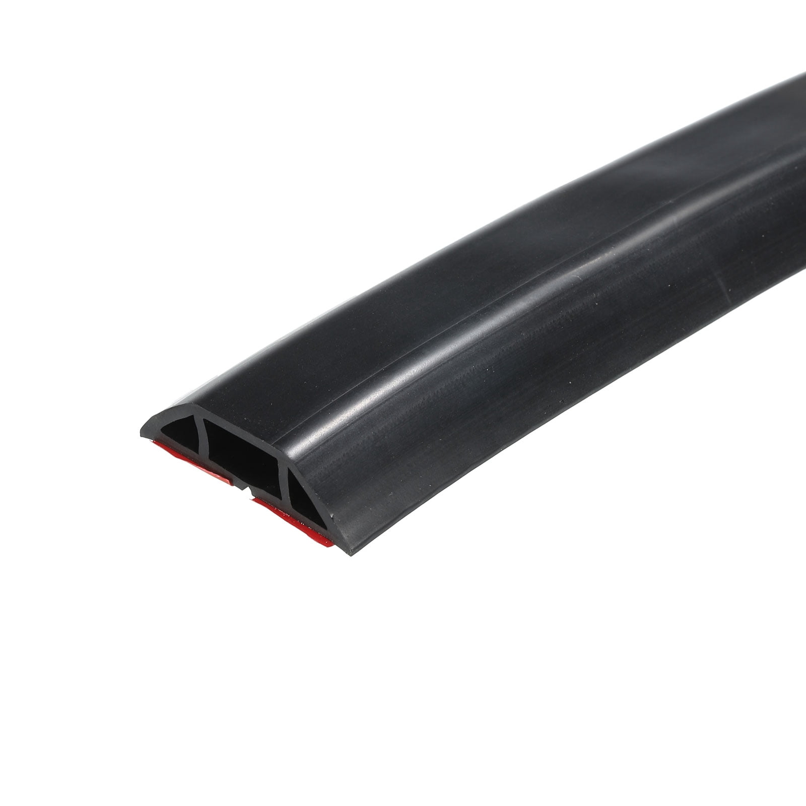 Floor Cord Cover Cable Protectors 0.55" W x 0.28" H 3.3ft Black Self ...