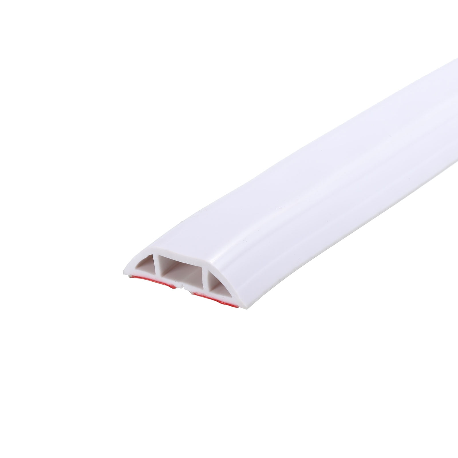 Floor Cord Cover Cable Protectors 0.55" W x 0.28" H 6.6ft White Self ...