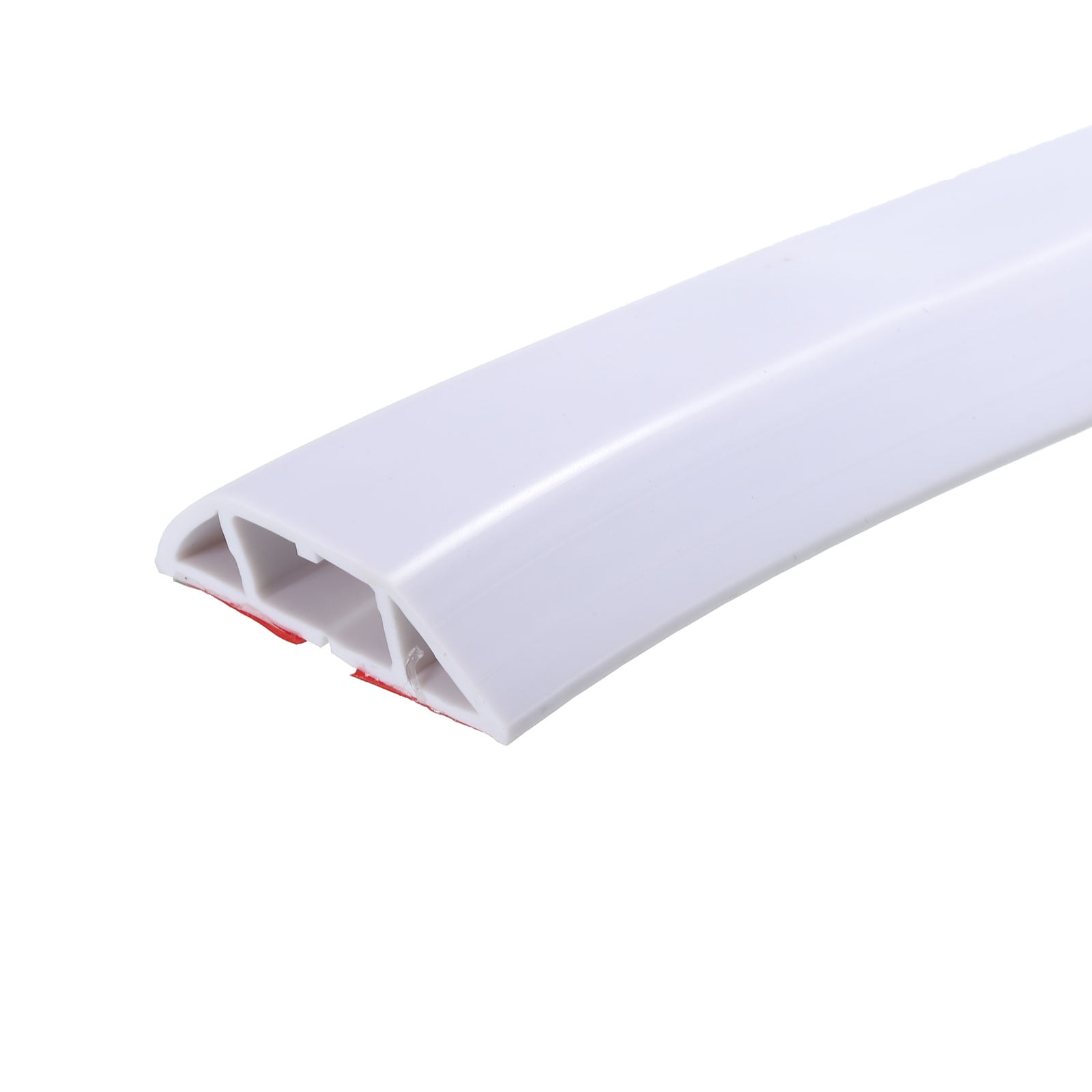 Floor Cord Cover Cable Protectors 0.8" W x 0.4" H 3.3ft White Self ...