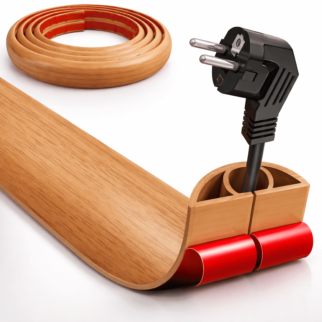 Floor Cord Cover Self Adhesive Cord Hider, 10FT Cable Management ...