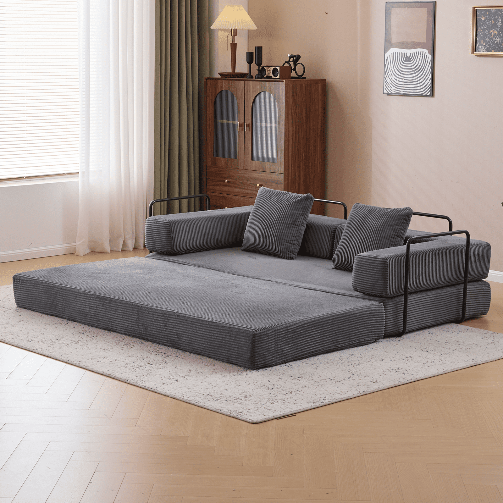 Floor Couch,Compression Sofa,Convertible Floor Sofa Bed-with Pillow ...
