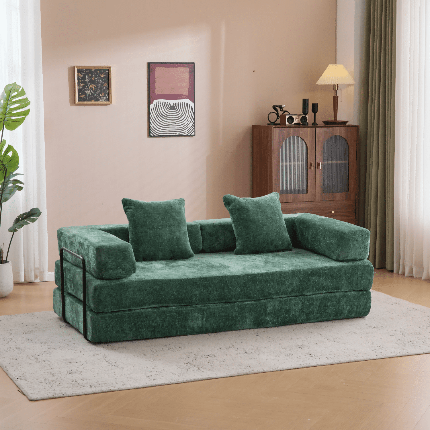 Floor Couch, Compression Sofa, Convertible Floor Sofa Bed with Pillow ...