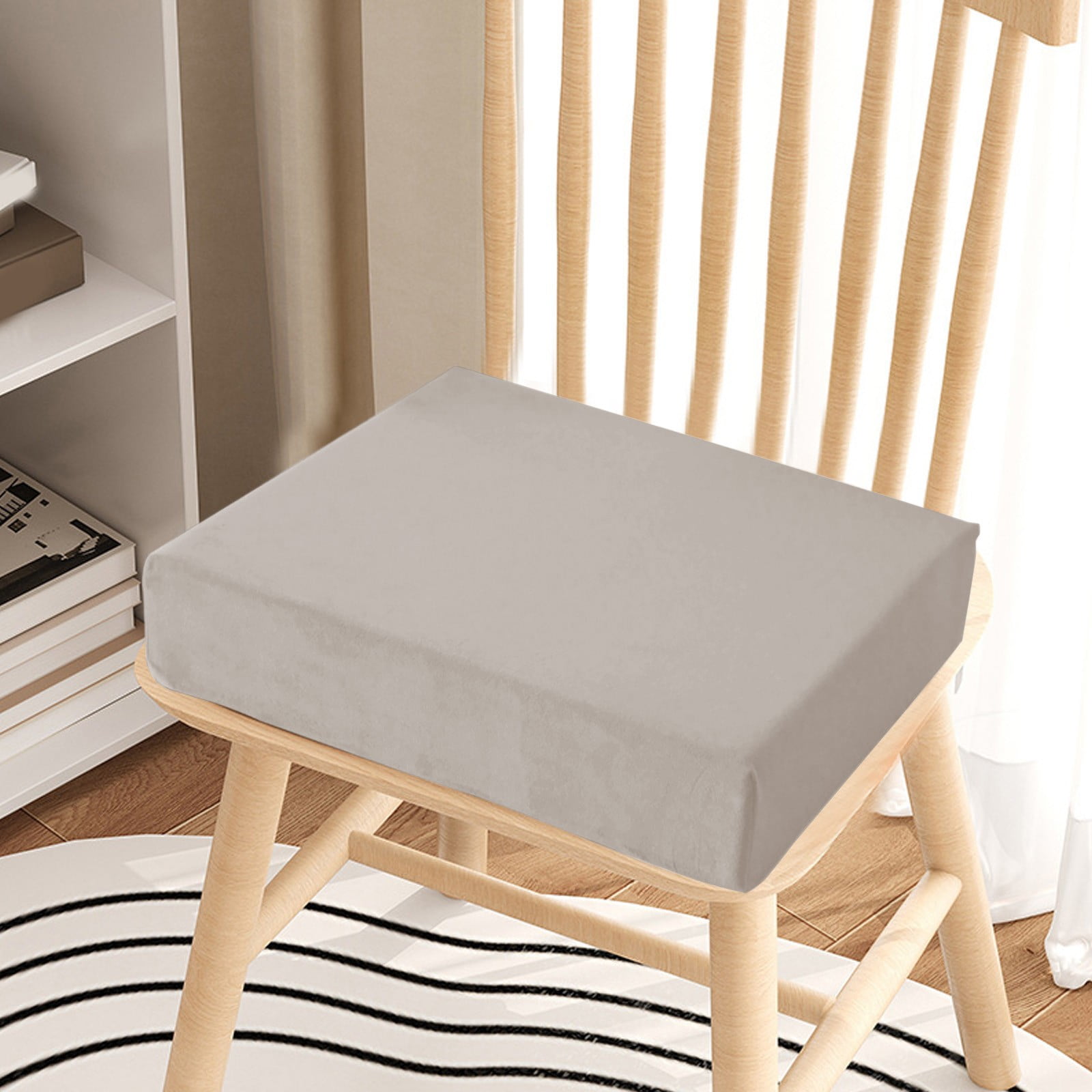 Floor Cushion for Sitting 16 Inch Square Flock Foam Seat Pillow Soft ...