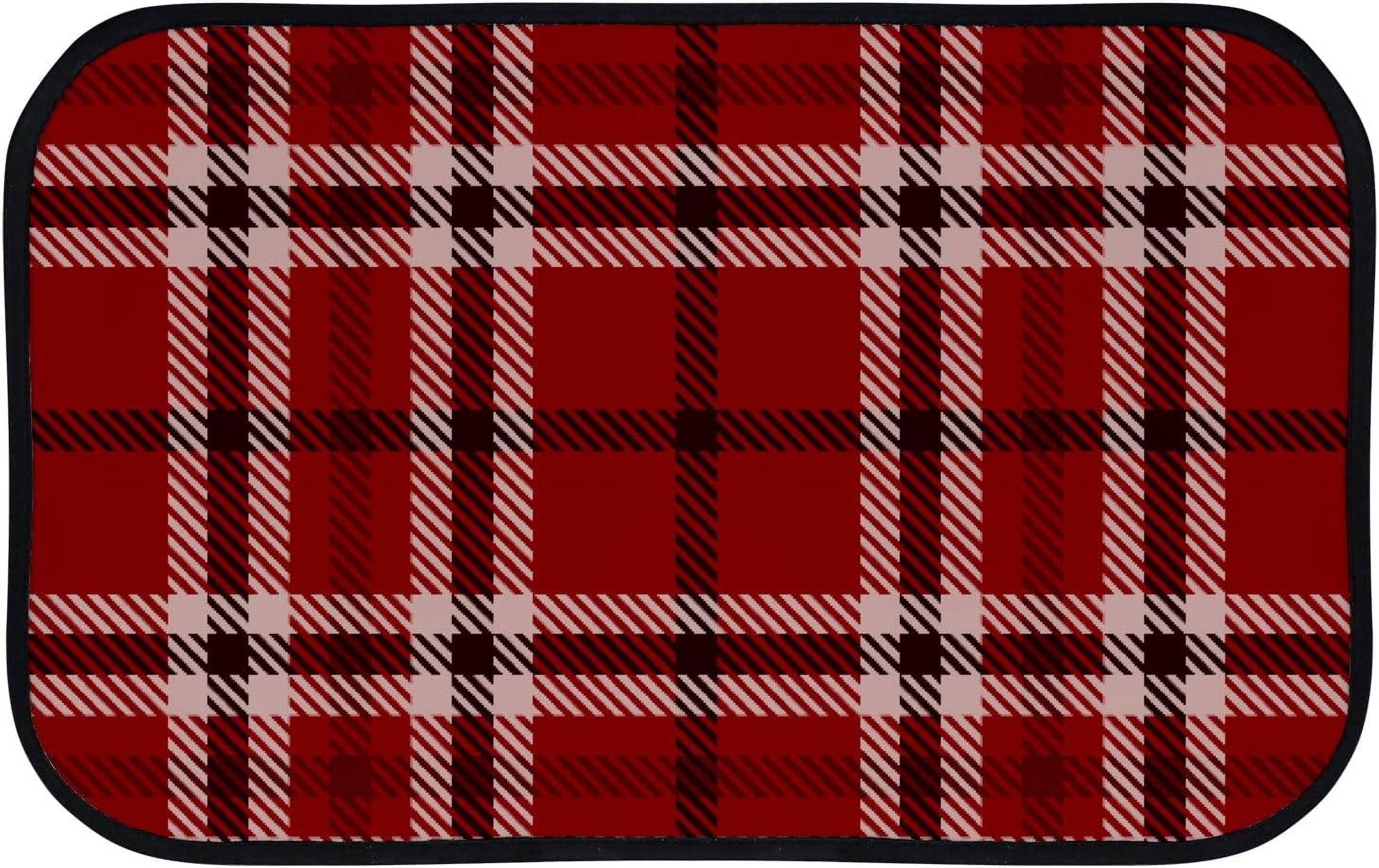 Floor Door Mats Bath Rugs Checkered Plaid , Entry Rug Non-Slip Washable ...