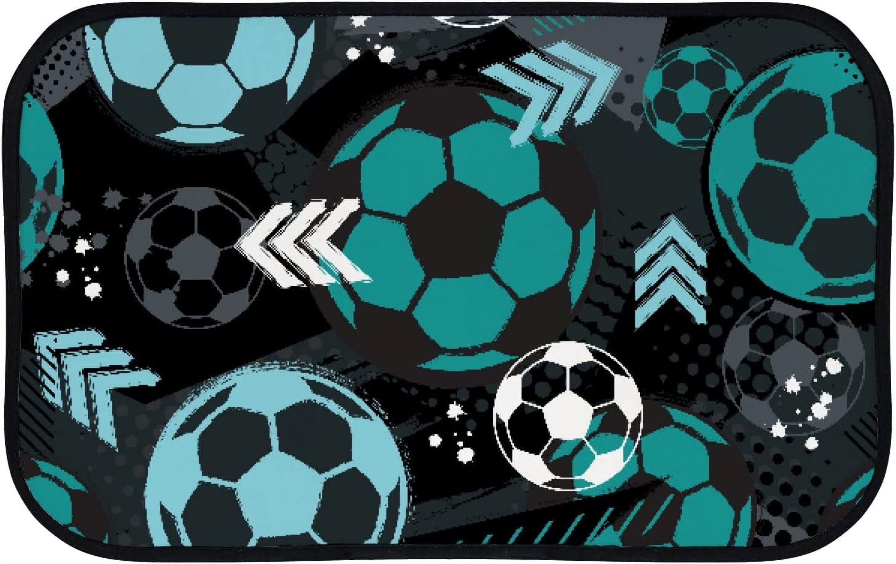 Floor Door Mats Bath Rugs Football Soccer , Entry Rug Non-Slip Washable ...