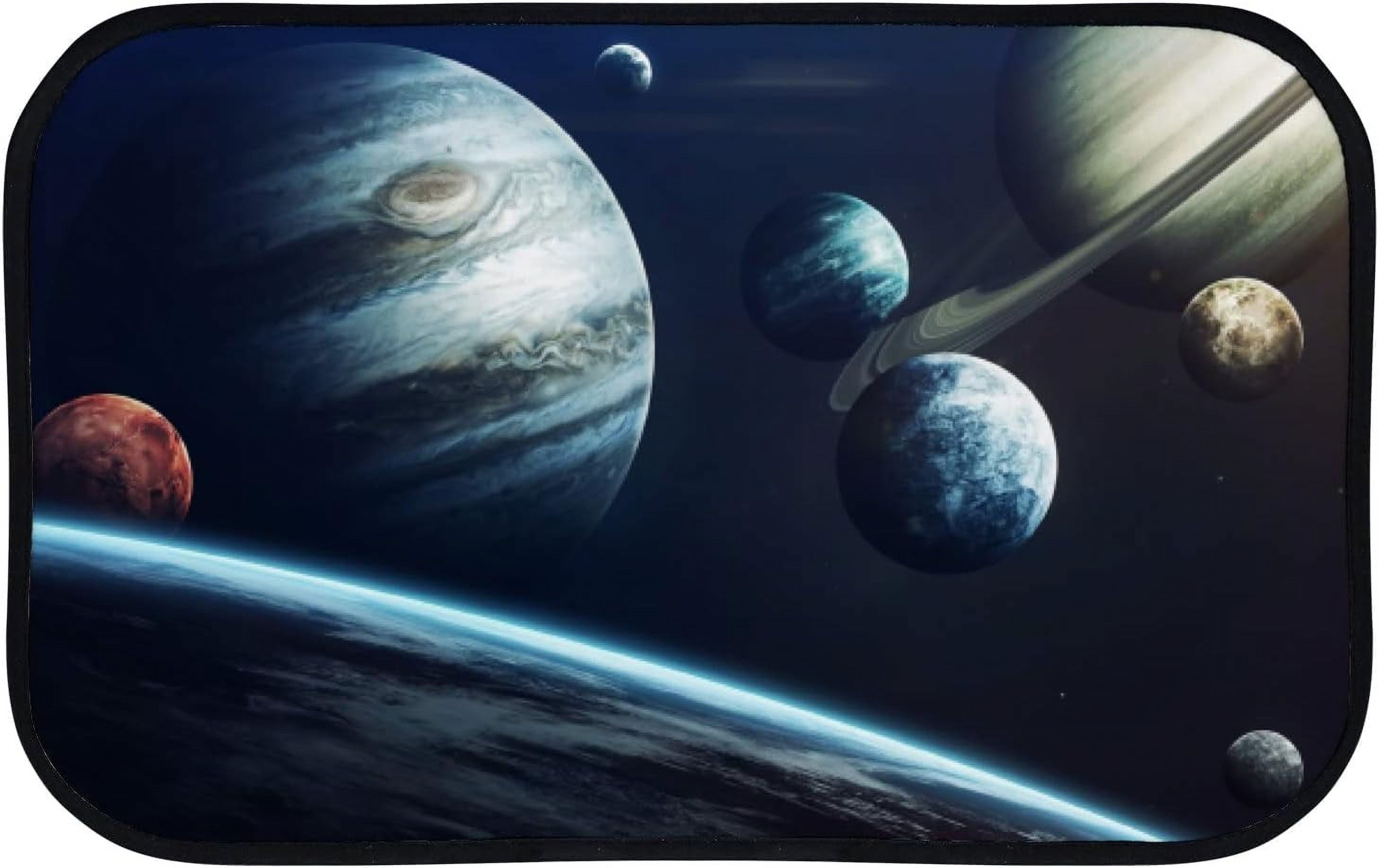 Floor Door Mats Bath Rugs Planets of Solar , Entry Rug Non-Slip ...