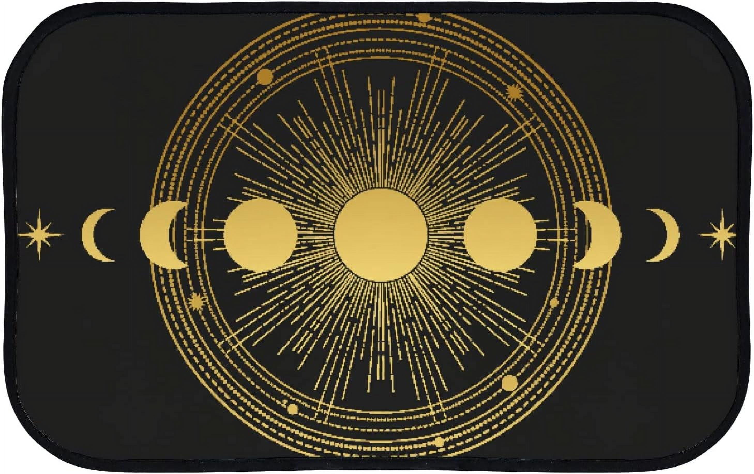 Floor Door Mats Bath Rugs Sun Moon Stars , Entry Rug Non-Slip Washable ...