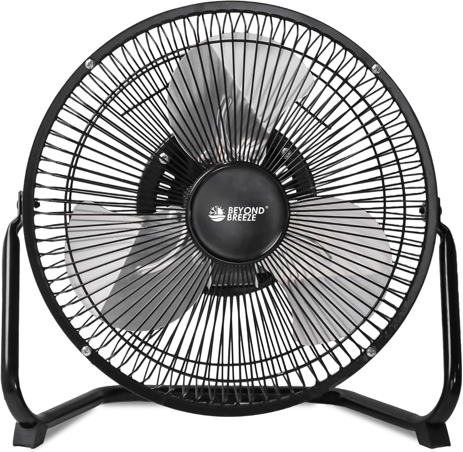 Floor Fan 9 Inch, 3-Speed Portable Metal Fan with Adjustable Tilt ...