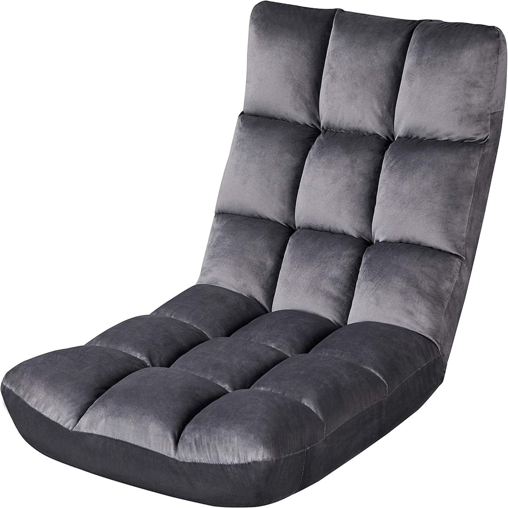 Floor Folding Chair with Back Support, Padded Folding Gaming Sofa Chair ...