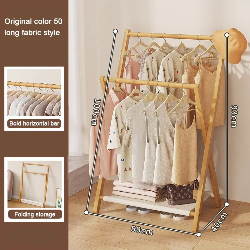 Floor Folding Clothes Hanger Multi-storey Simplicity Indoor Clothes ...