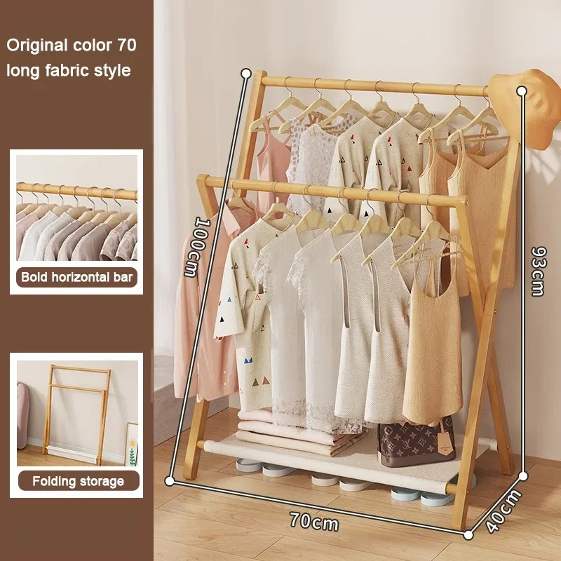 Floor Folding Clothes Hanger Multi-storey Simplicity Indoor Clothes ...
