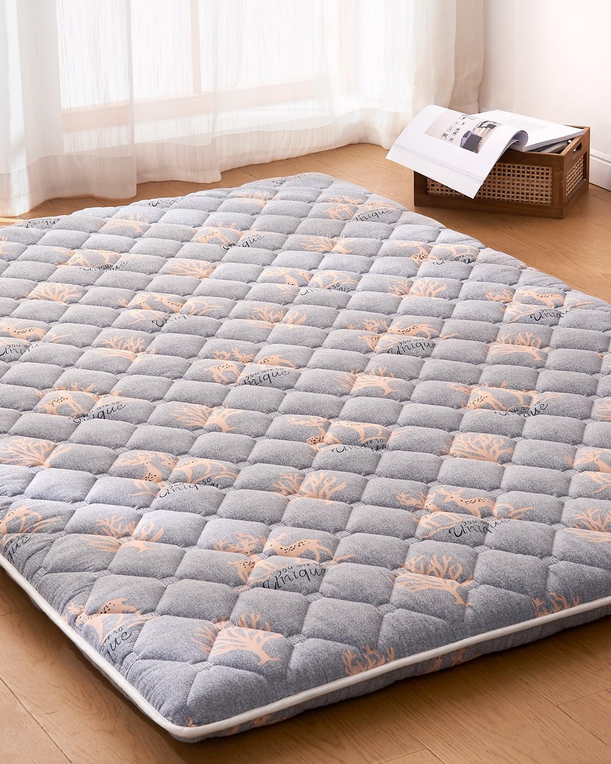 Floor Futon Mattress - Extra-Thick 9-Layer Modern Futon with 100% High ...