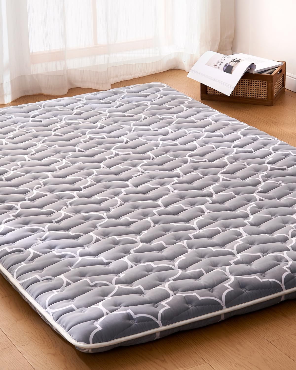 Floor Futon Mattress - Extra-Thick 9-Layer Modern Futon with 100% High ...