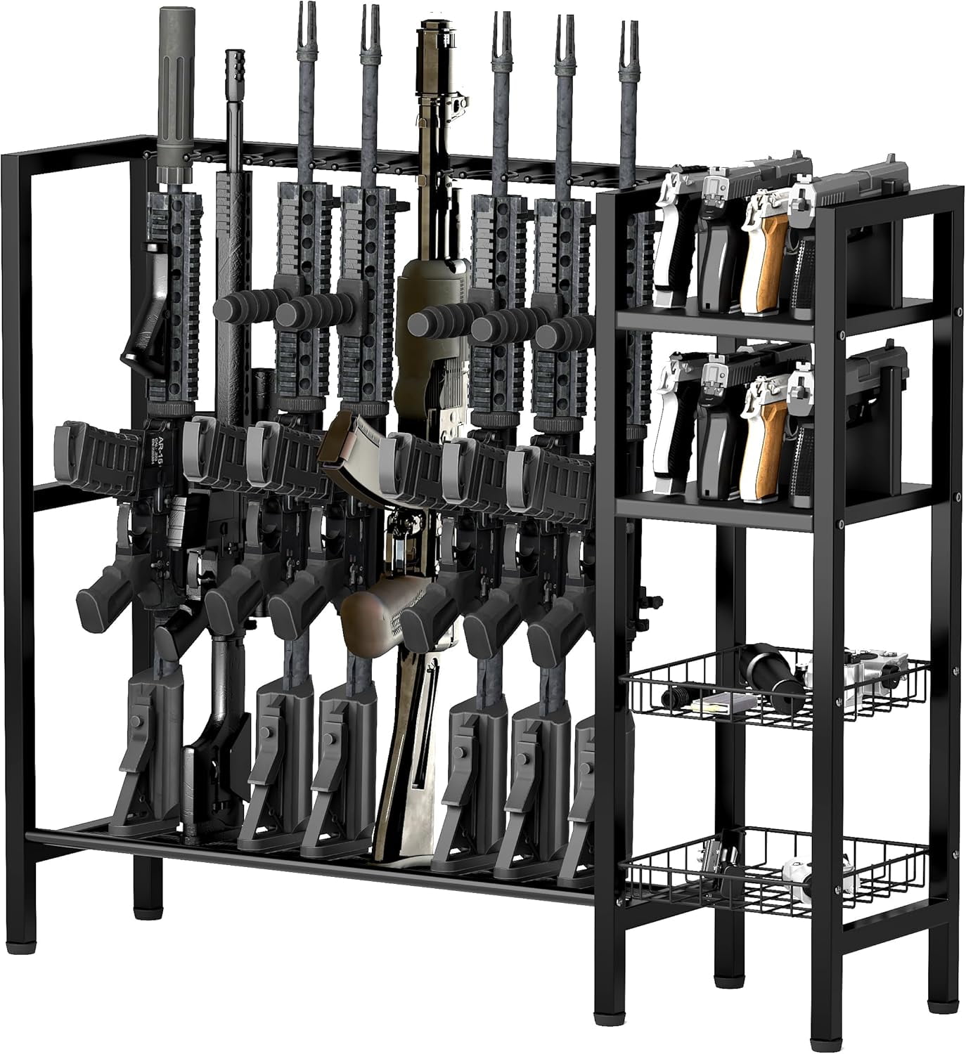 Floor Gun Rack Stand, Vertical Rifle Rack, Freestanding Rifle Stand ...