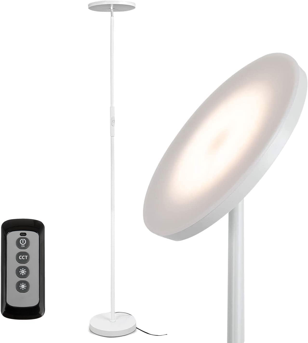 Floor Lamp,30W/2400LM Sky LED Modern Torchiere 3 Color Temperatures ...