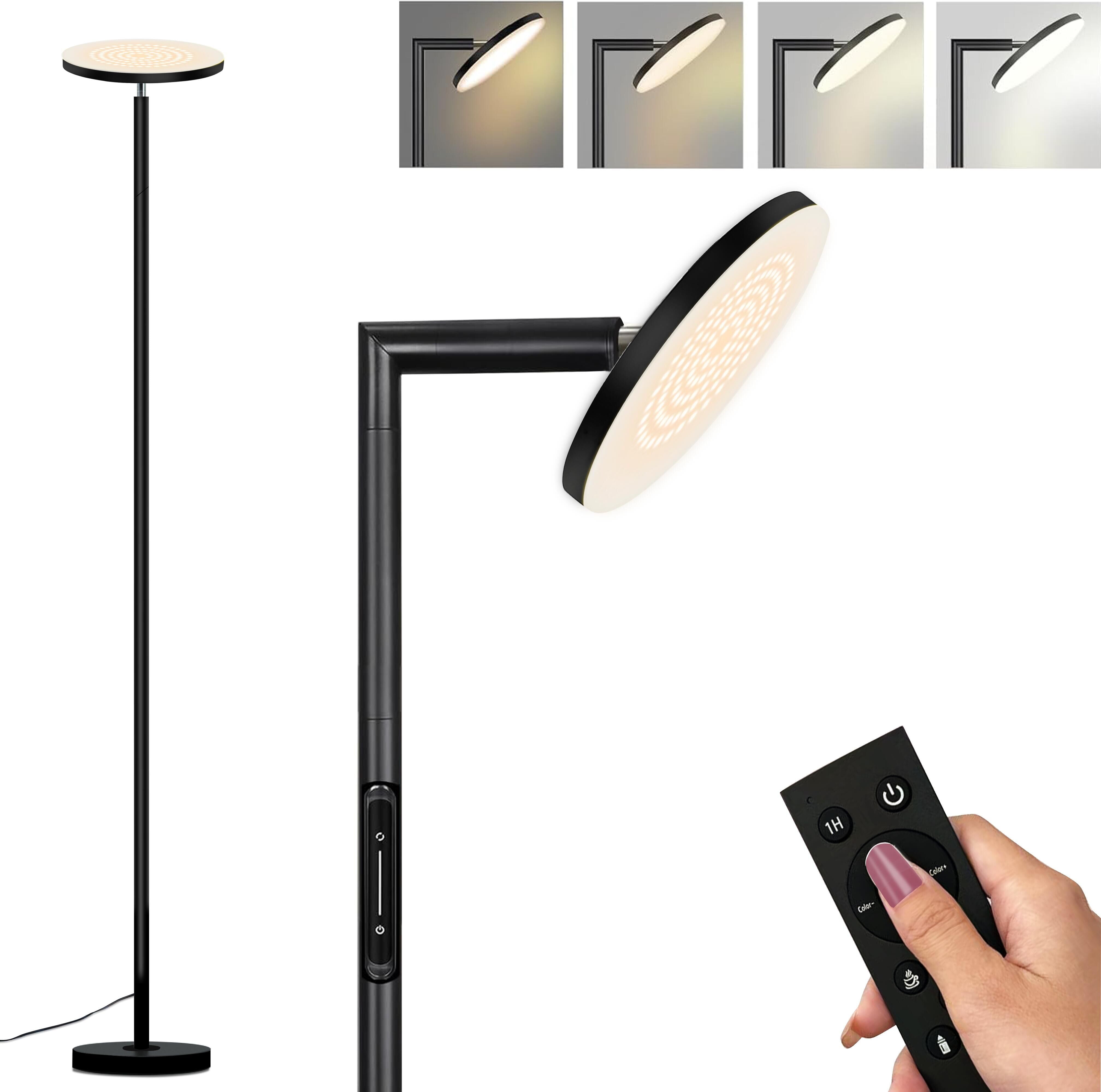 Floor Lamp, 30W/3000LM Sky LED Modern Torchiere 3 Color Temperatures ...