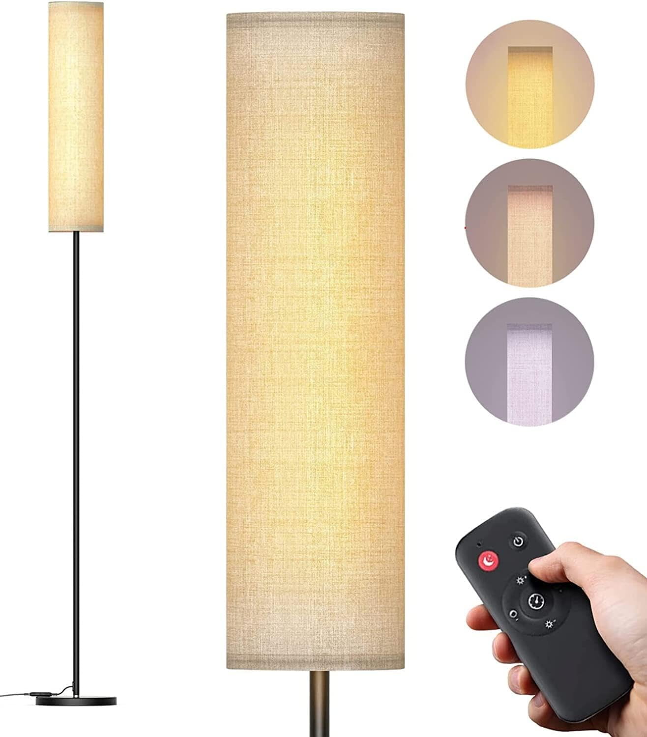 Modern LED Floor Lamp, 4 Color Temp, Suitable for Living Room/Bedroom ...