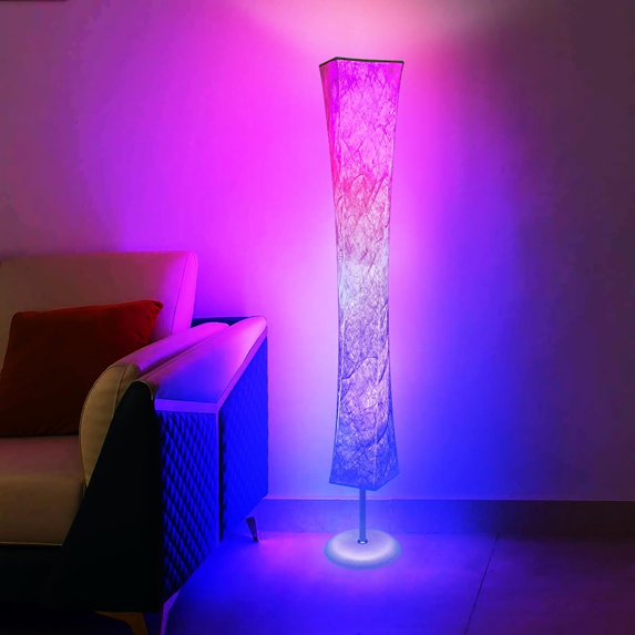 Floor Lamp, 61'' Corner Lamp with Music Sync and 16 Million DIY Colors ...