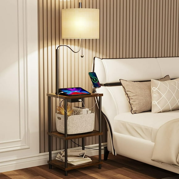 Side Table Lamp Combo