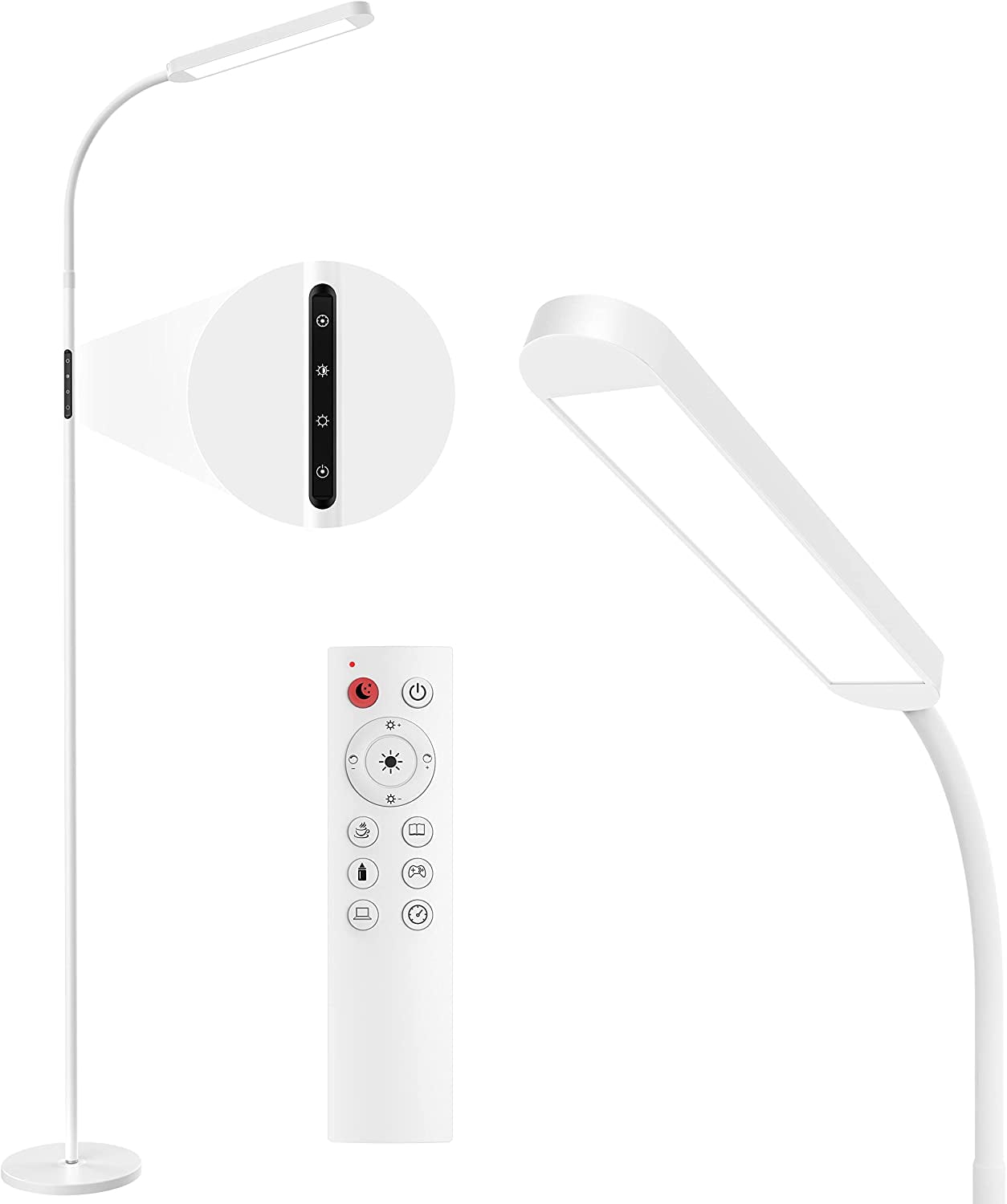 Floor Lamp, LED Floor Lamp with Remote, 5 Colors & 5 Brightness ...