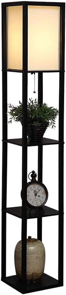 Floor Lamp LED Shelf Floor Lamp USB Ports & Electric Outlet Living Room ...