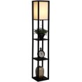 Floor Lamp LED Shelf Floor Lamp USB Ports & Electric Outlet Living Room ...