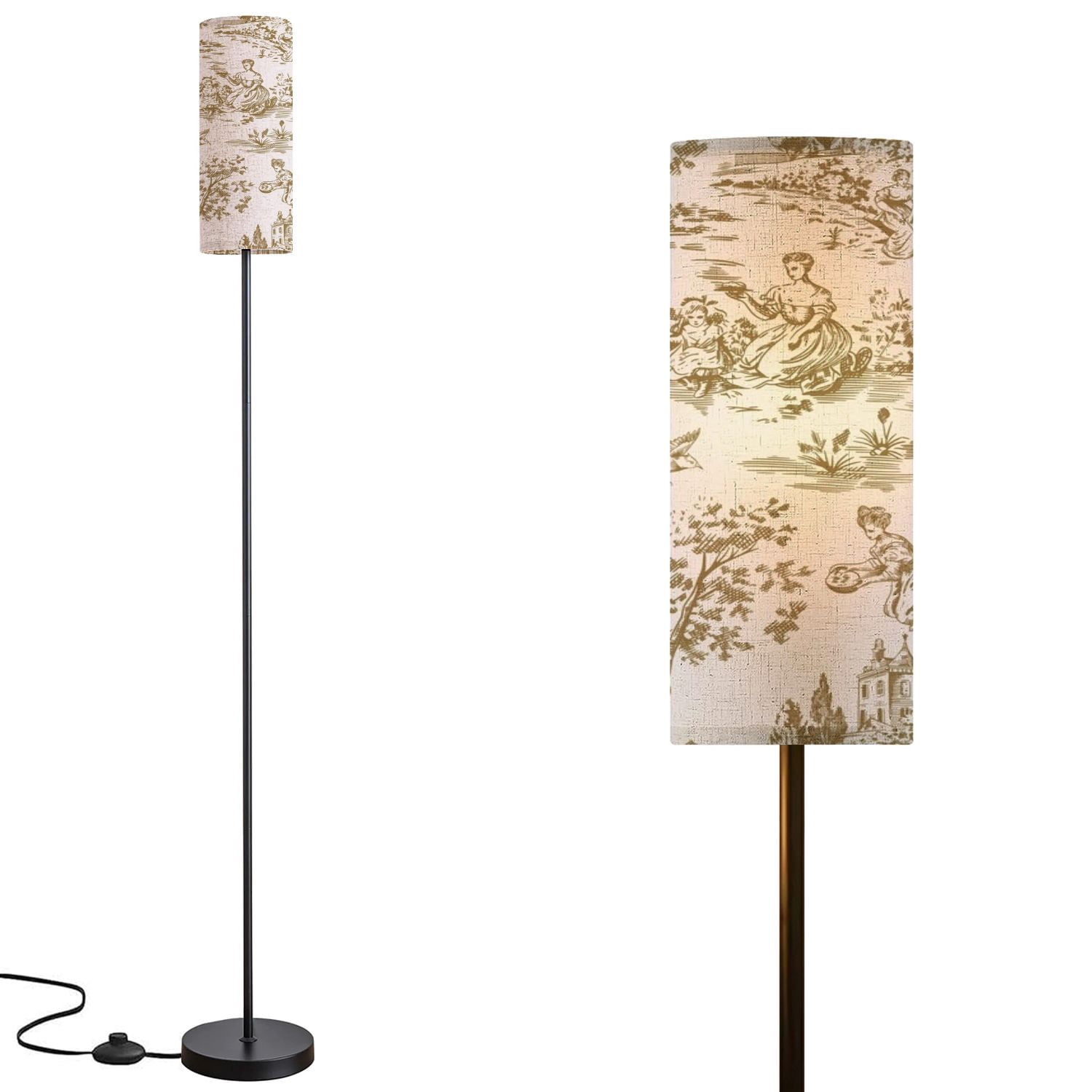 Floor Lamp for Living Room with 3 Color Temperature Abstract Victorian ...