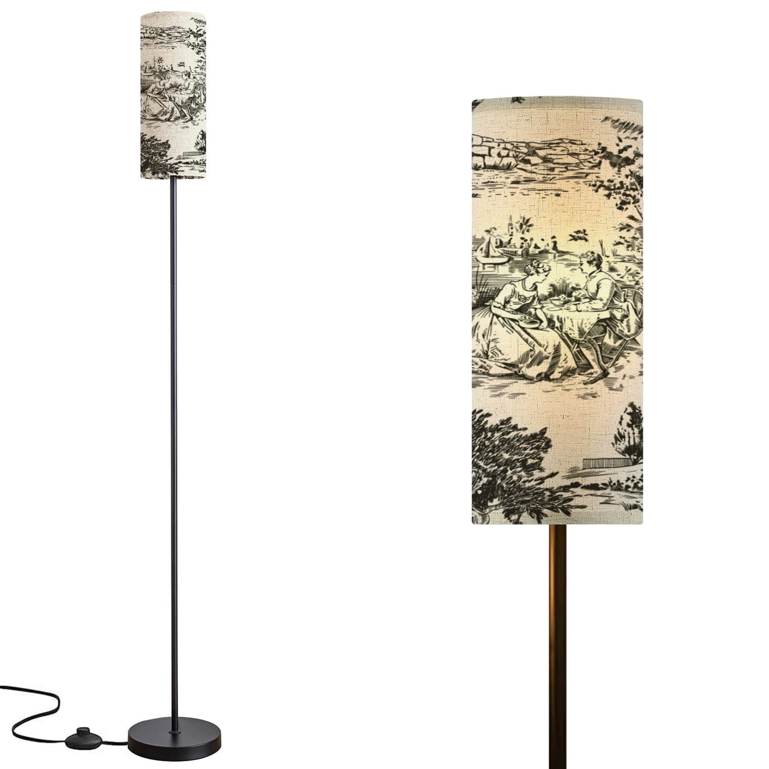 Floor Lamp for Living Room with 3 Color Temperature Abstract Victorian ...