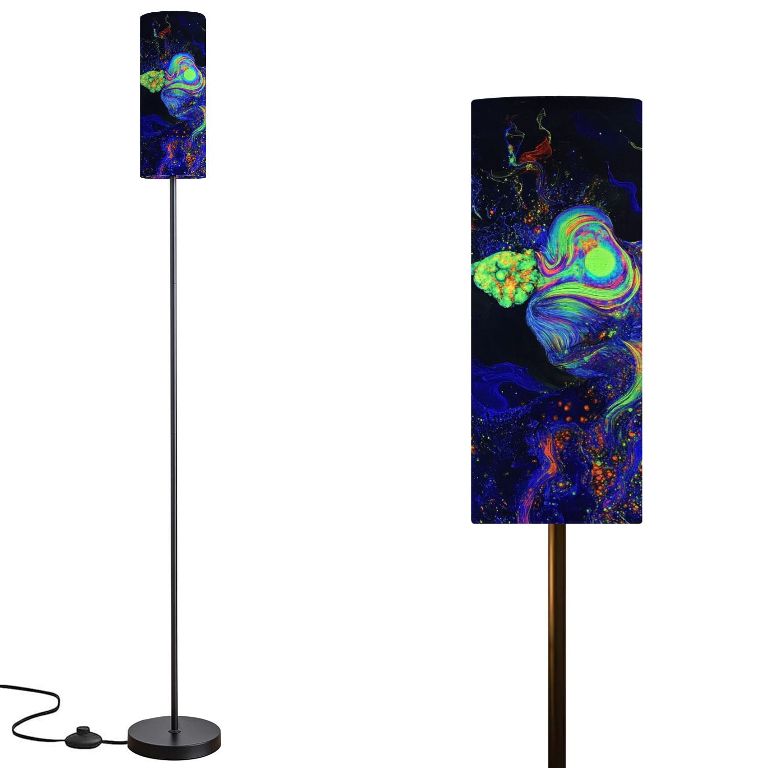 Floor Lamp for Living Room with 3 Color Temperature Blacklight Lover ...