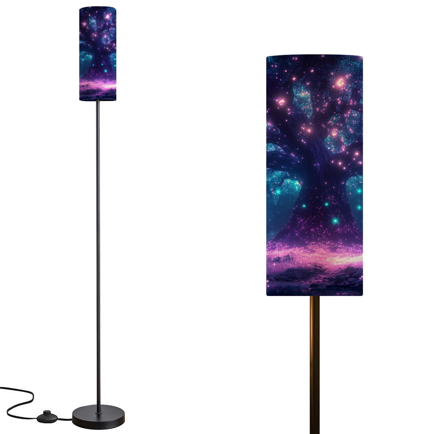 Floor Lamp for Living Room with 3 Color Temperature Blacklight UV ...