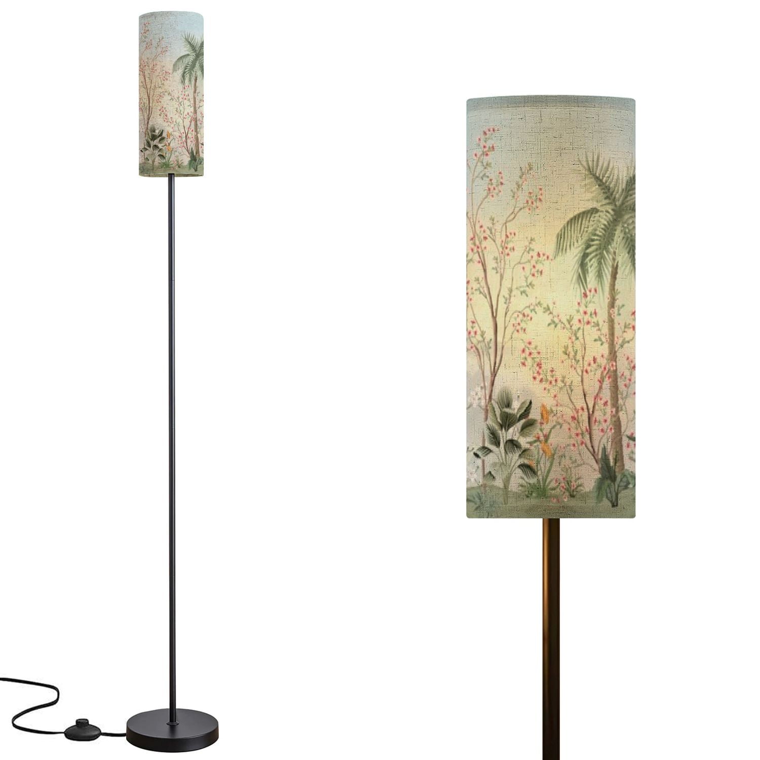 Floor Lamp for Living Room with 3 Color Temperature Blossom Chinoiserie ...