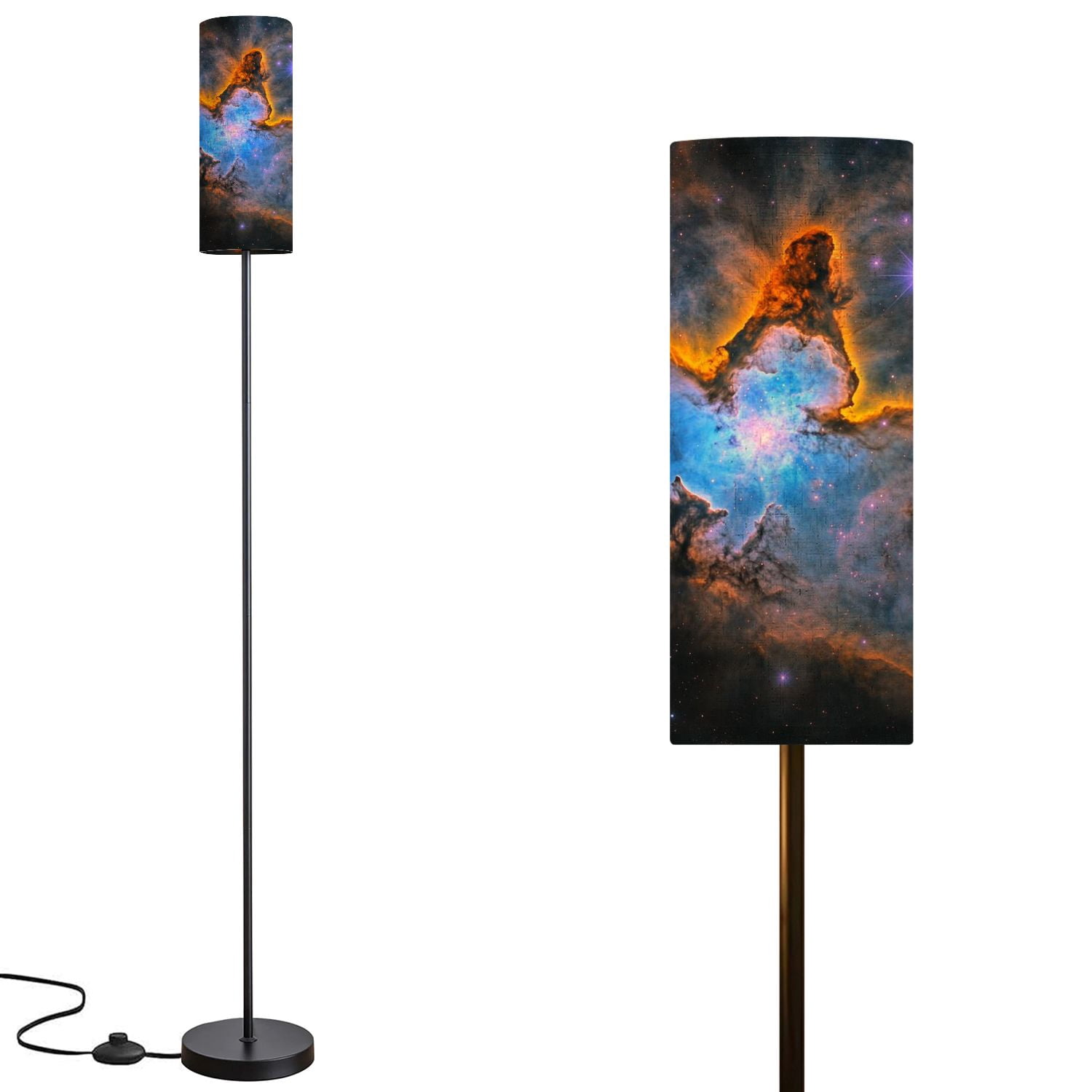 Floor Lamp for Living Room with 3 Color Temperature Blue Universe Space ...