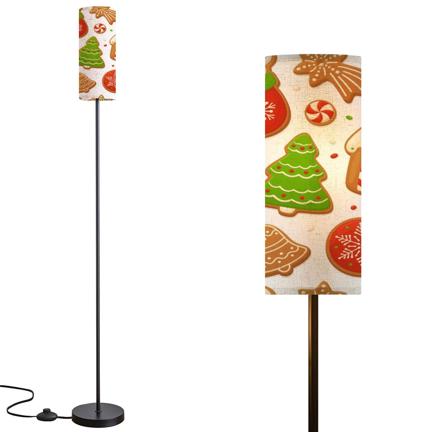 Floor Lamp for Living Room with 3 Color Temperature Cartoon gingerbread ...