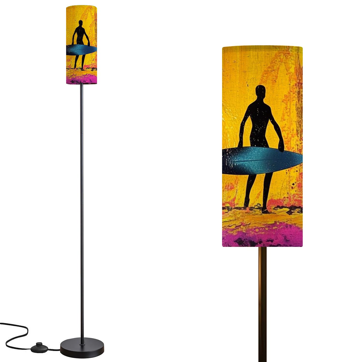 Floor Lamp for Living Room with 3 Color Temperature Complete Surfer ...
