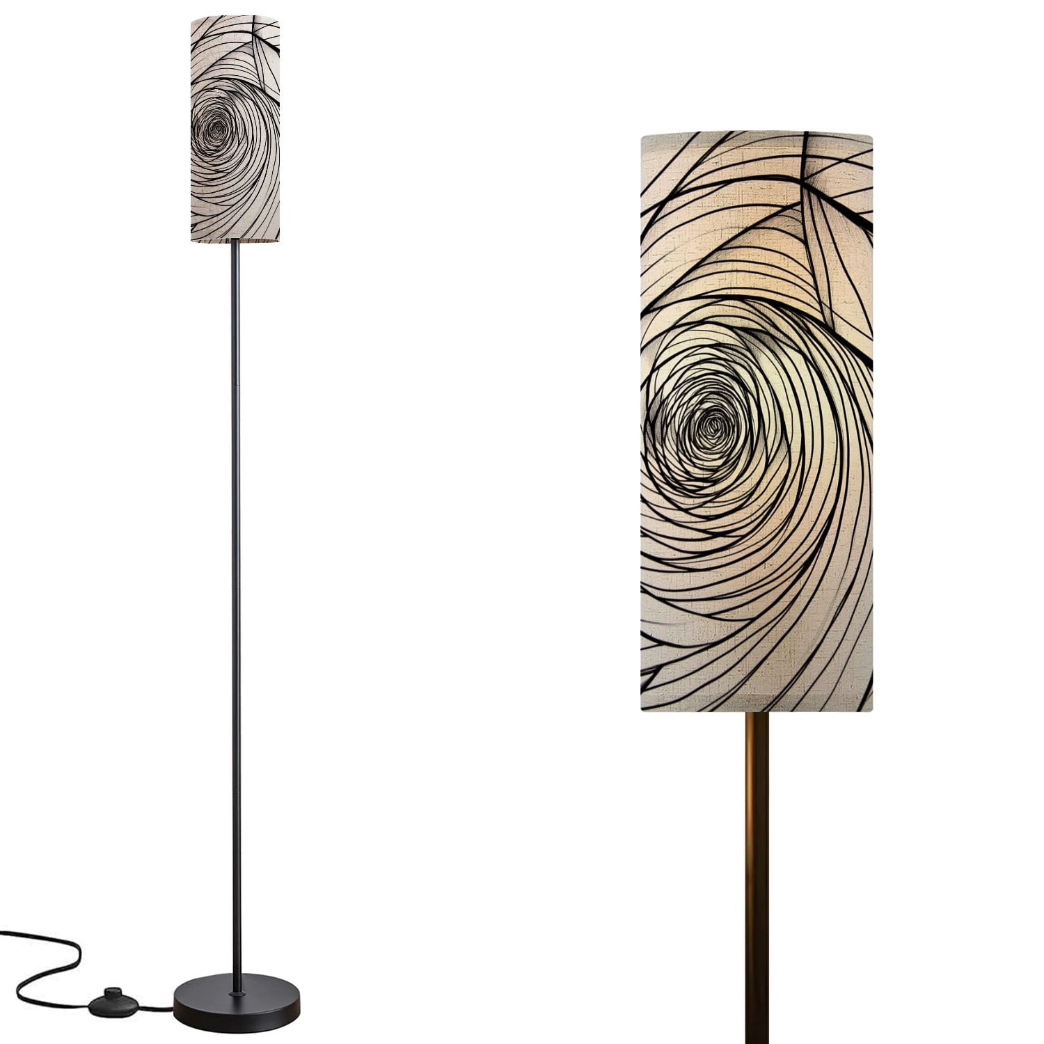 Floor Lamp for Living Room with 3 Color Temperature Curved Lines ...