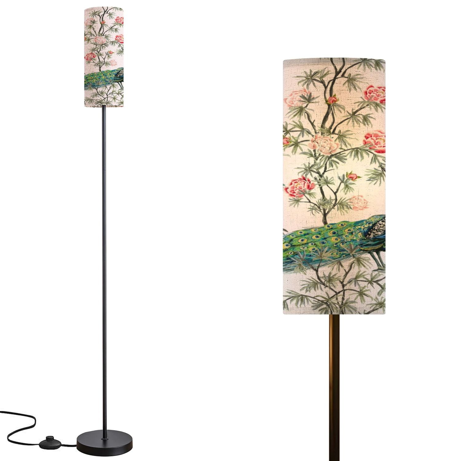 Floor Lamp for Living Room with 3 Color Temperature Exotic chinoiserie ...