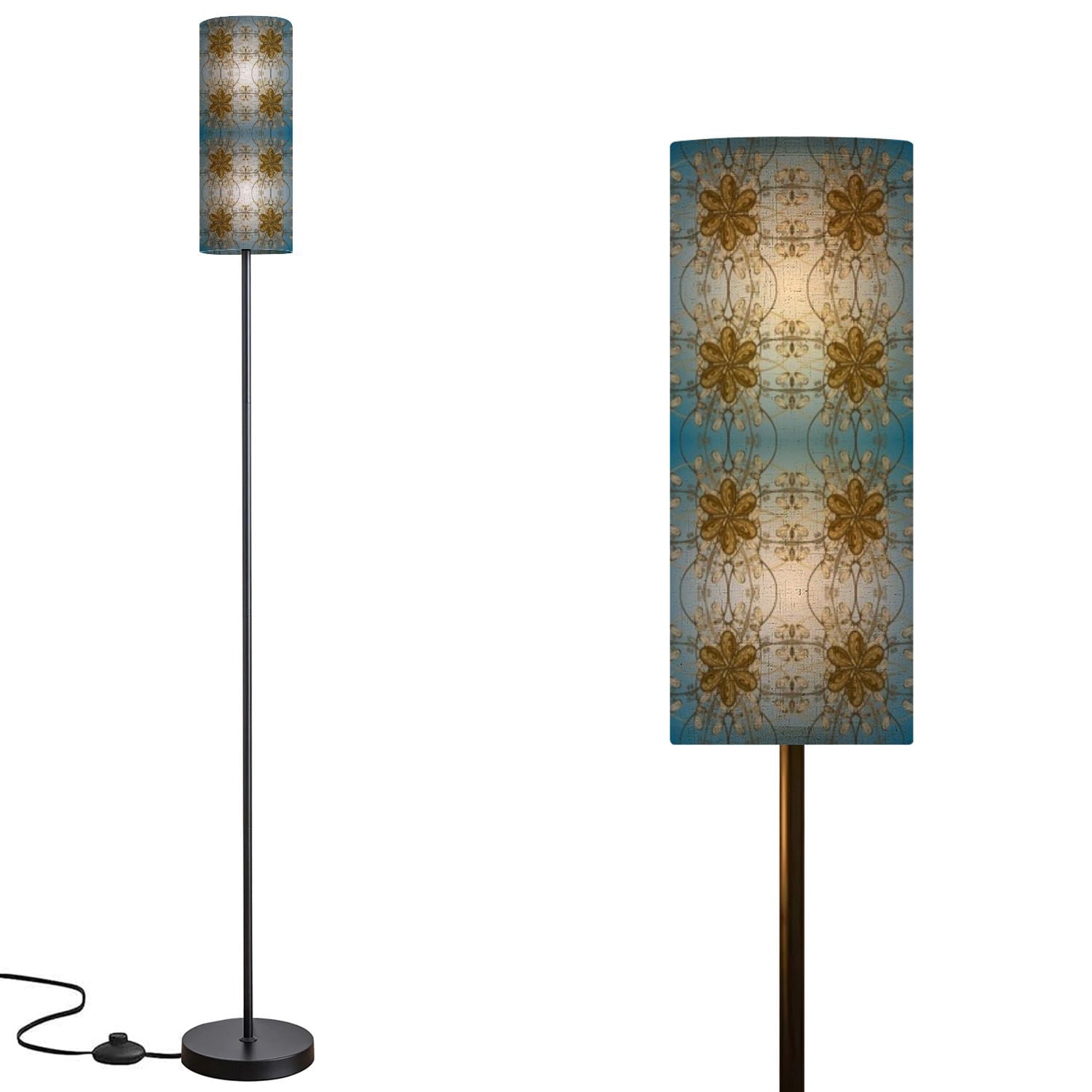 Floor Lamp for Living Room with 3 Color Temperature Floral classic ...