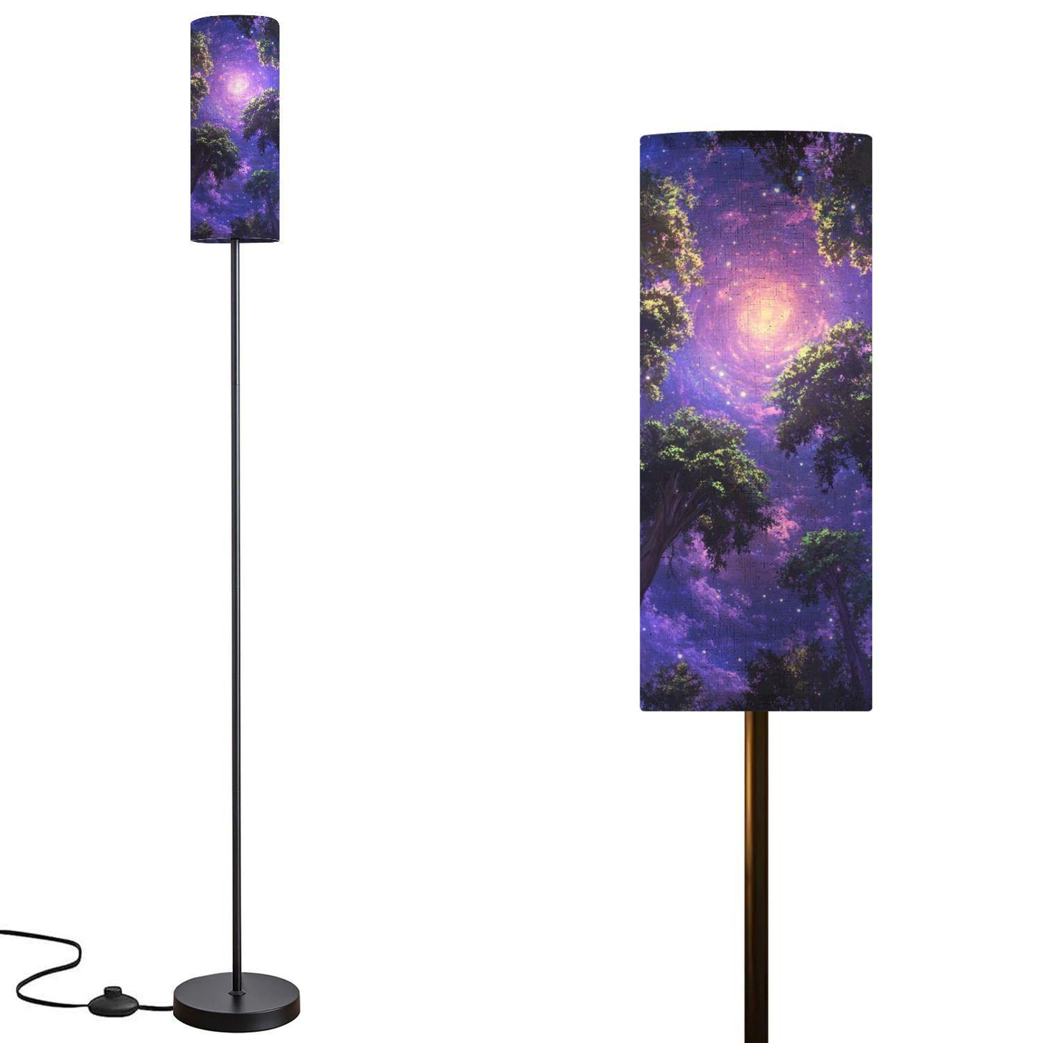 Floor Lamp for Living Room with 3 Color Temperature Moon Forest ...
