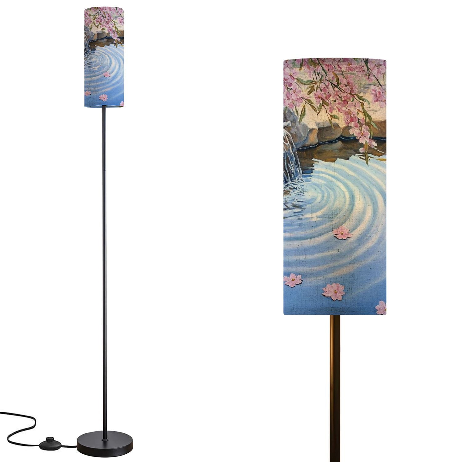 Floor Lamp for Living Room with 3 Color Temperature Nature Plant Serene ...