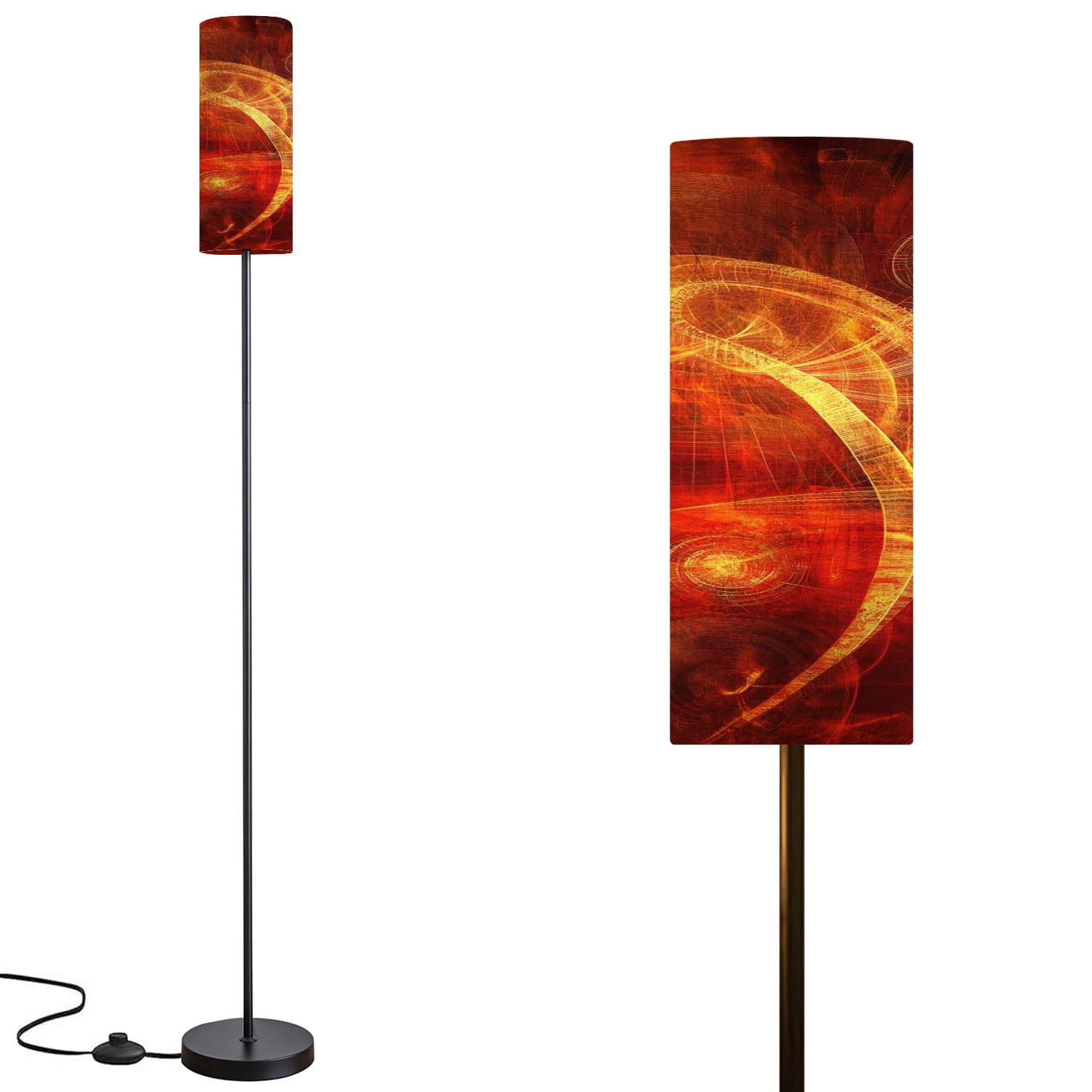 Floor Lamp for Living Room with 3 Color Temperature Swirling Patterns ...